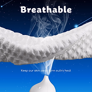 KUCEY Cooling Side Sleeper Pillow for Neck and Shoulder Pain, Luxury Shredded Memory Foam Curved Bed Pillows for Sleeping Set of 2- Adjustable Queen Size- Washable Cover Crescent White