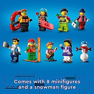 LEGO City Ski and Climbing Center Building Set, 1045 Pieces, for Kids Ages 7 and Up