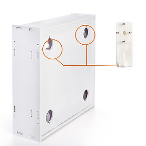 ZENFUN 2 Packs Craft Paint Storage Organizer, Craft Paint Rack Organizer with 49 Holes for Miniature Paint Set, Vertical Paint Rack Stand Wall-Mounted, 2oz Craft Paint Holder for Apple Barrel, Folkart