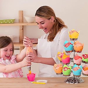 Queekay 180 Pcs Tulip Cupcake Liners, Baking Cup Holder Muffin Cupcake Liners Paper Wrappers Cupcake for Wedding Fall Thanksgiving Birthday Baby Shower Party Standard Size, 6 Colors