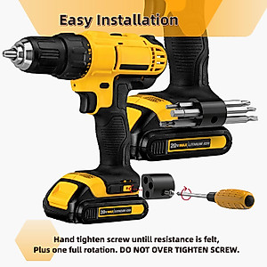 20V Drill Bit Holder Compatible with ‎DeWalt Impact Driver Tool Organizer Holds 6 Bits