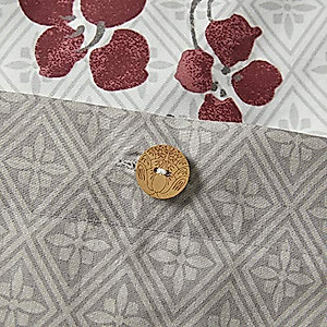 N Natori Cherry Blossom Duvet Cover Queen Size - Red, Grey , Cherry Blossom Duvet Cover Set – 3 Piece – 100% Cotton Sateen Light Weight Bed Comforter Covers