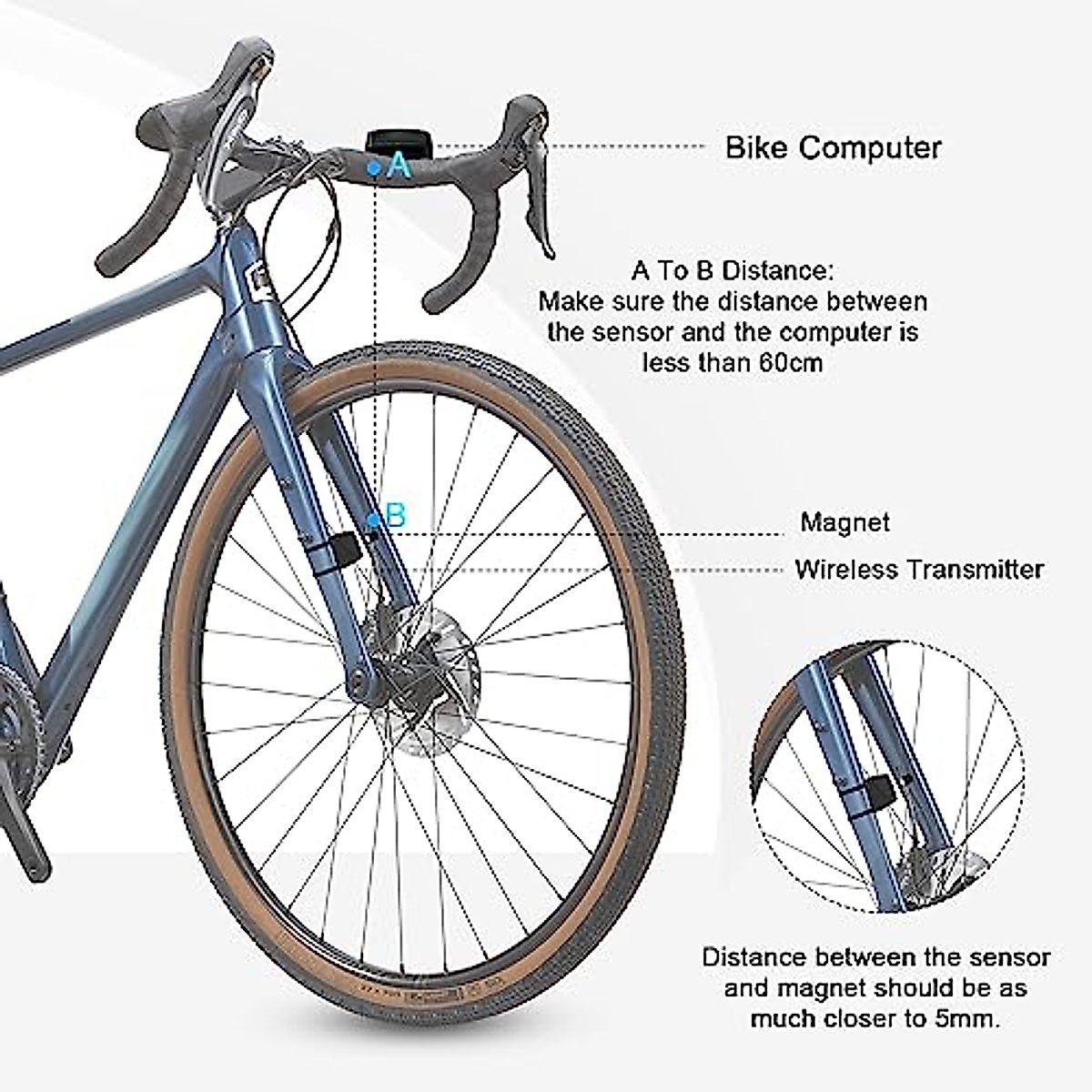 Bicycle Speedometer & Wireless Odometer for Bicycle Cycle Bike Computer with LCD Display & Multi-Functions