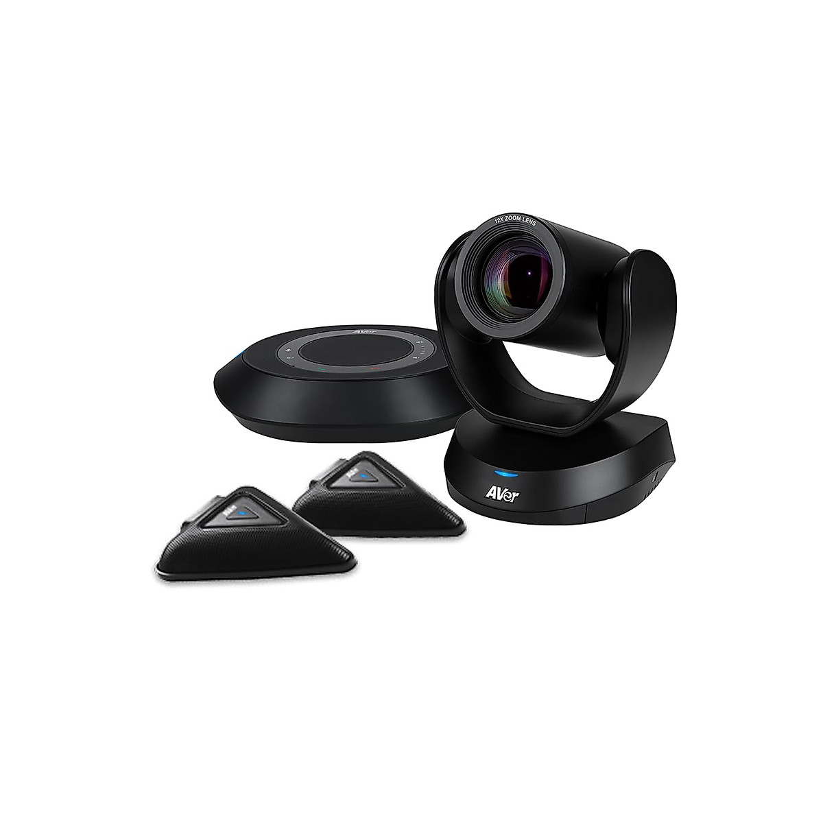 AVer VC520 Pro2 Conferencing Camera - Enterprise-Grade PTZ Video Conferencing System for Conference Rooms - with Full-Duplex Speakerphone - 1080p - 18X Total Zoom - IP Streaming - Professional Webcam