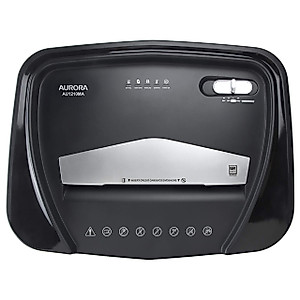 Aurora AU1210MA Professional Grade High Security 12-Sheet Micro-Cut Paper/ CD and Credit Card/ 60 Minutes Continuous Run Time Shredder