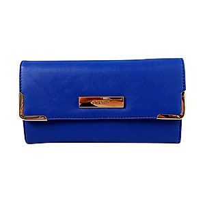 Nine West Women's Around The Clock SLG Checkbook Wallet, Blue Iris