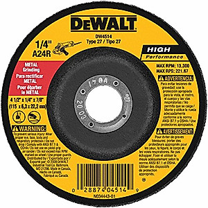 DEWALT Grinding Wheel for Metal, 4-1/2-Inch (DW4514)
