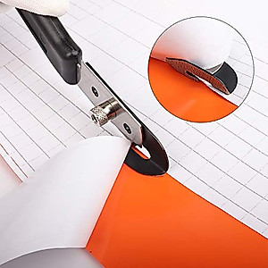 Gomake Vinyl Backing Cutter Bodyguard Vinyl Wrap Cutting Knife, Stainless Steel Hidden Blade Vinyl Cutter for Car Tinting and Backing Paper Cutter with 10 Extra Blade and 3 PTFE Stickers