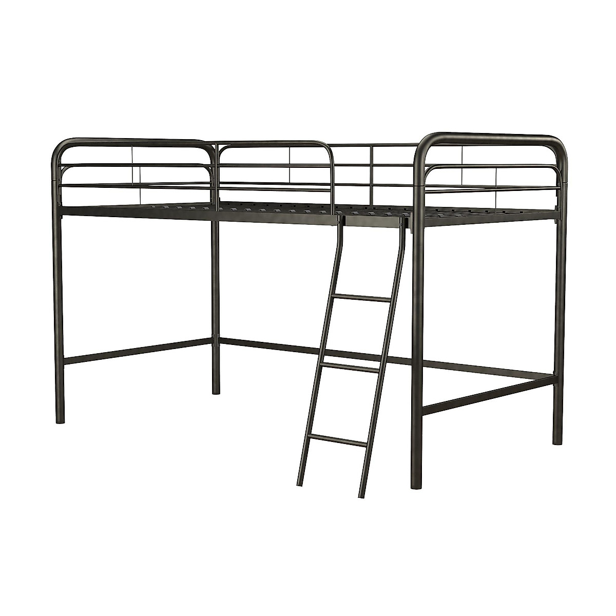 DHP Jett Junior Twin Metal Loft Bed, Black