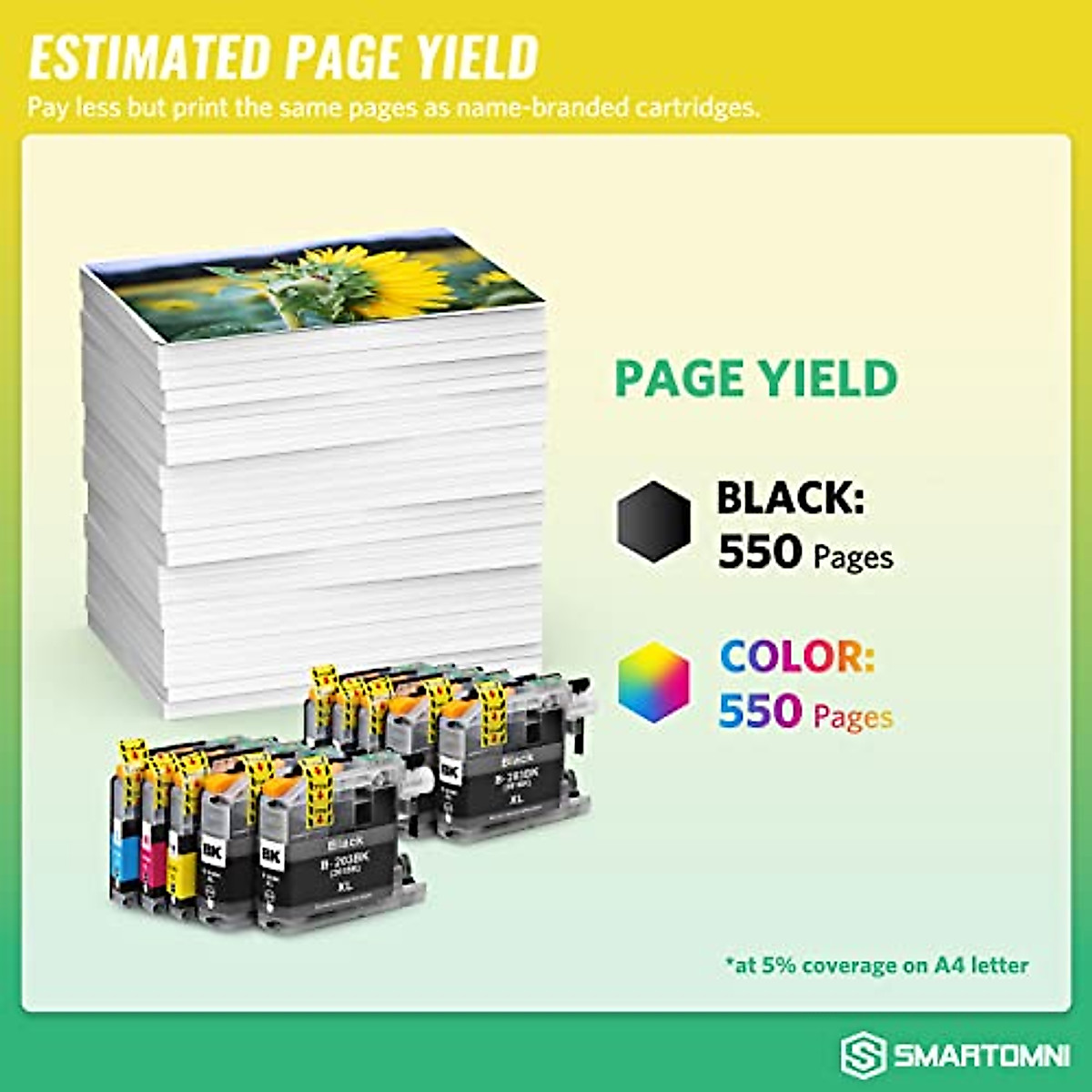 S SMARTOMNI Compatible LC203 LC201 Ink Cartridge Replacement for Brother LC203 XL LC201 XL for MFC-J460DW J480DW J485DW J680DW J880DW J885DW J4320DW J4420DW J4620DW J5620DW J5520DW J5720DW (10 Pack)