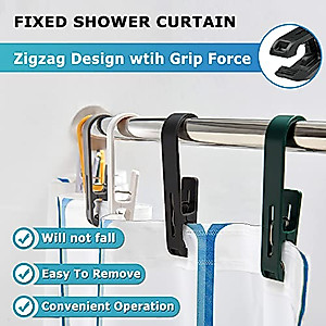 XoYoZo Laundry Hooks with Clips Hanger Closet Organizer Clamps Socks Boot Bras Towels for Bathroom Wardrobe Kitchen Office 4Pcs (Black)