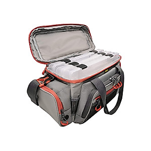 Evolution Outdoors FL30006: 5007 Pro-Angler Zerust Tackle Bag (Grey/Red) - Includes 3 Trays