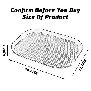 Square Turntable Organizer (15.67x 11.73 inches), Turntable Organizer for Refrigerator, countertop Condiment Storage Rack for Kitchen, Pantry, cabinets, Dining Table (1PC)