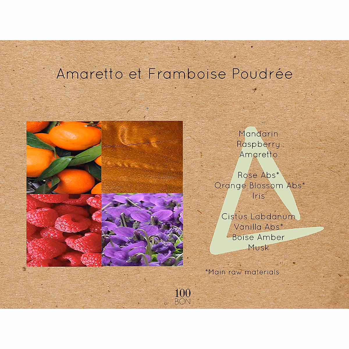 100BON Amaretto & Framboise Poudree – Amaretto & Raspberry Fruit Fragrance for Women & Men – Warm & Sensual Organic Fragrance with Mandarin & Citrus Blossom - 100% Natural Fragrance Spray, 0.5 Fl Oz