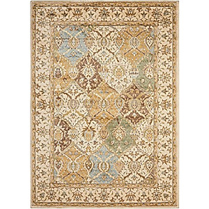 Nourison Modesto Traditional Beige 5'3" x 7'3" Area Rug, Easy Cleaning, Non Shedding, Bed Room, Living Room, Dining Room, Kitchen (5x7)