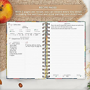 PLANBERRY Recipe Book – Blank Hardcover Cookbook to Write In Your Own Recipes – Empty Cook Book Journal to Fill In – Blank Family Recipe Notebook – 60 Recipes, 6.3”x8.4” (Fresh Multifruit)