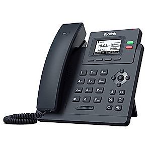 Yealink T31G IP Phone, 2 VoIP Accounts. 2.3-Inch Graphical Display. Dual-Port Gigabit Ethernet, 802.3af PoE, Power Adapter Not Included (SIP-T31G)