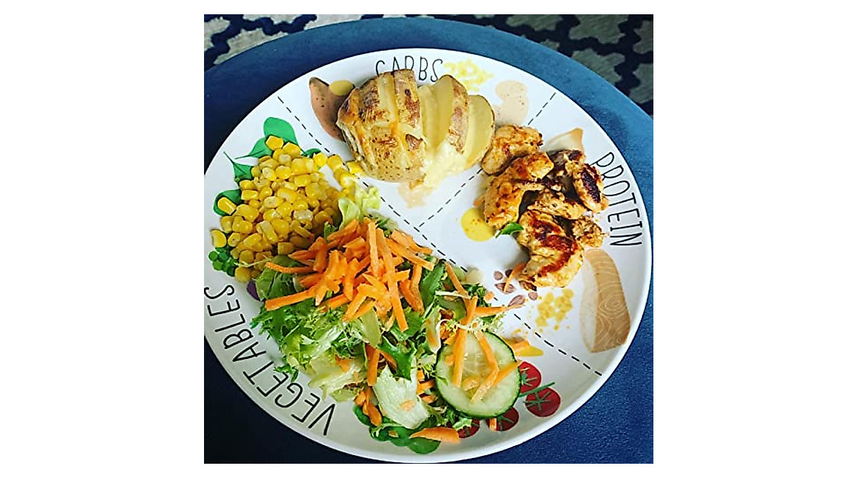 Viynran 10" Portion Control Plate for Healthy Eating
