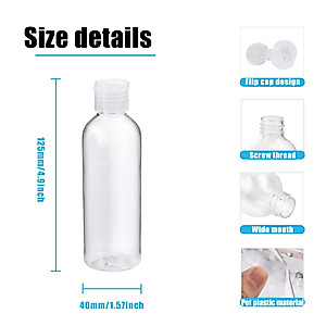 Wresty 6 Pcs 100ml/3.4oz Empty Travel Bottles With Flip Cap Plastic Squeeze Bottles Container For Lotion Shampoo Soap Conditioner Toiletries