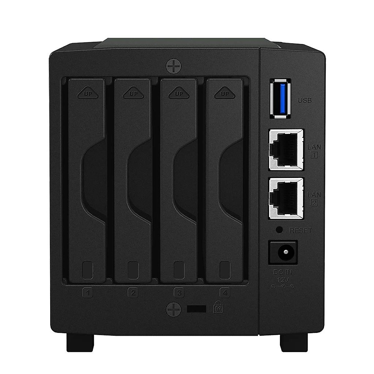 Synology DiskStation DS419slim Compact Desktop NAS Server, Marvell Armada 385 88F6820, 512MB DDR3 SDRAM, 4TB SSD, DSM Software