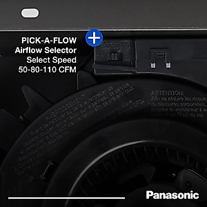 Panasonic FV-0511VFL1 WhisperFit DC Retrofit Ventilation Fan with Light, Dimmable LED Light and Nightlight, 50, 80 or 110 CFM, Quiet Energy Star Certified Energy-Saving Ceiling Mount Fan
