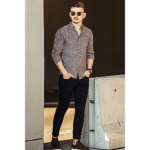 Slim Fit Jeans for Men Black Stretch Skinny Denim Pants Men Tapered Leg No Ripped 34