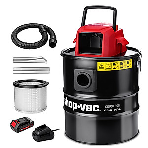 Shop-Vac 5 Gallon Ash Vacuum,9.0 Peak Kpa Cordless Vacuum Cleaner with Blow Function, Ash Vac Cleaner with HEPA Filter for Pellet Stoves, Fireplaces, Wood Stoves and BBQ Grills
