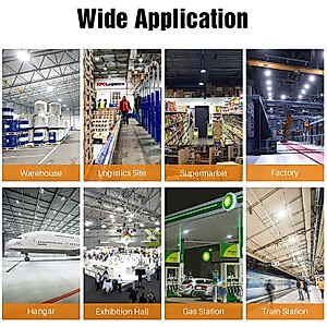 CT CAPETRONIX High Bay LED Shop Lights 2 Pcs 100W 5000K 110V 250W HID/HPS Equivalent 13,000LM, 5' Cable with 110V Plug, Hanging Hook, 120°, LED High Bay Light for Gym Garage Shop Warehouse (2Pack