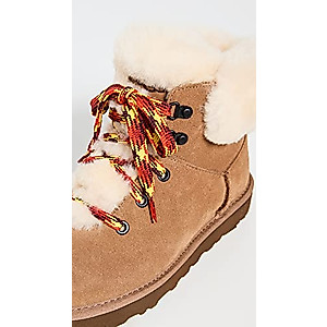 UGG Women's Classic Mini Alpine LACE Fashion Boot, Chestnut, 8