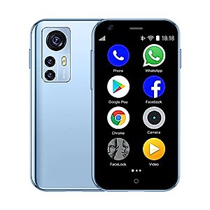SOYES D18 Mini Phone Small Smartphone 3G Students Mobile Phones 1GB RAM 8GB ROM Android 6.0 Tiny Cellphone for Children (Sky Blue)