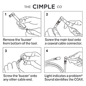 Coaxial (Coax) Pocket Continuity Tester (Tracer) with Voltage Toner (Sound) and Barrel Connector Bundle, for Testing, Labeling, and Identifying coaxial Lines - Long - Pocket Toner