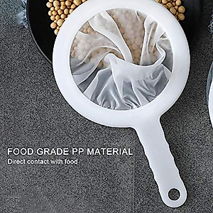 Kitchen Ultra-Fine Nylon Mesh Strainer I Plastic Sieve Fine Mesh Filter Spoon For Soy Milk Coffee Milk Yogurt Juice Kefir Honey Wine coladores de cocina (100 Mesh)