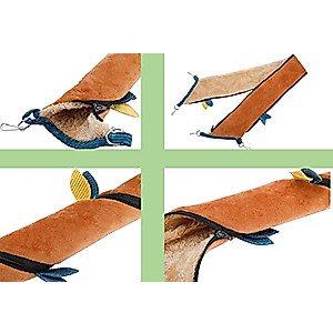 HYDDNice Hamster Hammock Cage Sugar Glider Hanging Fleece Bed Swing Bag Leaf Hanging Tunnel for Guinea Pig Hamster Squirrel