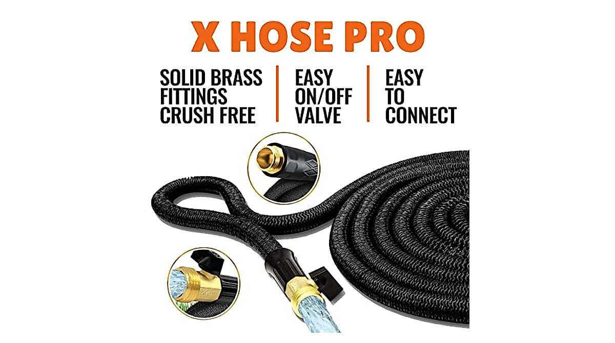 Xhose Pro 50ft Expandable Garden Hose - Lightweight & Kink-Free
