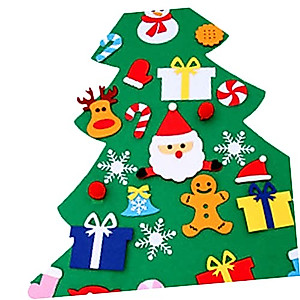 BESTOYARD Felt Christmas Tree Craft Felt Christmas Ornaments Felt Christmas Tree Toddlers Felt Wall Hanging Christmas Tree DIY Felt Ornaments Vintage Felt Ornaments Decorations Puzzle Child