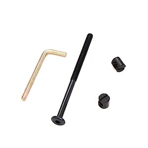 binifiMux 10-Pack Black M6 110mm Long Allen Socket Head Bolts Barrel Nuts for Furniture Table Bed