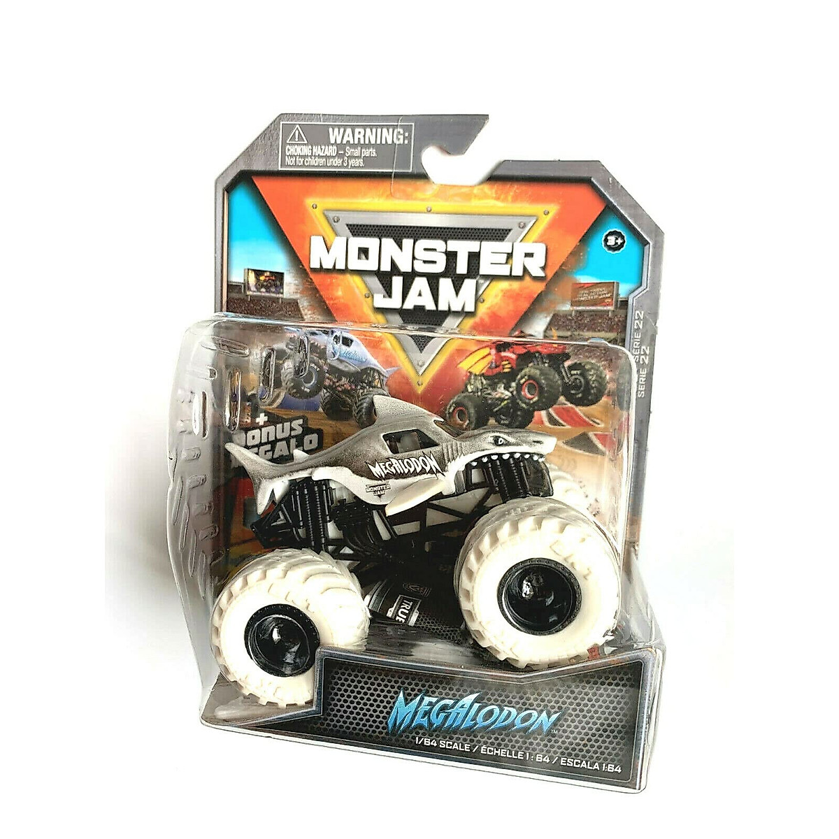Monster Jam Megalodon (Black & White), 1:64 Scale Series 22