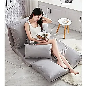 PDGJG Foldable with Reclining Position Love Seat Couch Adjustable Floor Couch and Sofa for Living Room and Bedroom