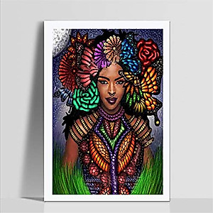 AKIMPE 5D Diamond Painting DIY Crystal Rhinestone Embroidery Arts Craft Oil Acrylic Full Drill Canvas Cross Stitch for Home Decoration Wall Decor Adults Kids Beginners by Number Kits with Brushes