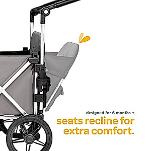 Larktale Caravan with Canopies - Double Seater Collapsible Wagon, All-Terrain Stroller Wagon for Kids, Baby, Toddler - Caravan/Canopies Bundle