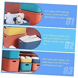 Housoutil Storage Box Snack Felt Cube Bin Felt Hamper Bin Cloth Organizer Wardrobe Organizer Rope Basket Container Toy Storage Bin Cube Storage Organizer Pp Trash Box Sock Office