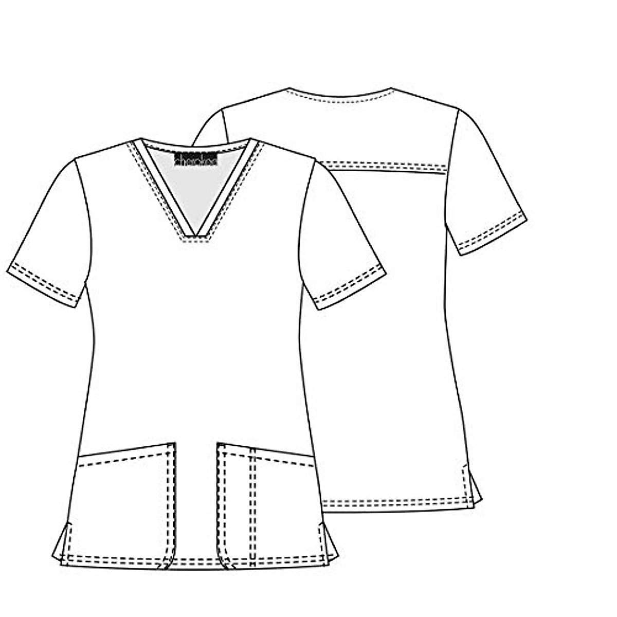 Cherokee Prints Women Scrubs Top V-Neck Print CK651, S, Llama Love