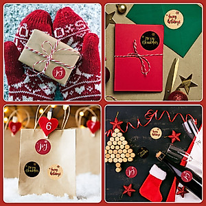 1500 Pieces Joy Christmas Stickers for Envelopes Self-Adhesive Merry Christmas Sticker 1 Inch Round Happy Holiday Package Stickers Xmas Seal Labels Christmas Stickers Gift Wrapping Cards Decoration
