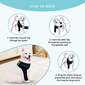 Comwish Recovery Sleeve for Dogs, Front Leg Protection After Surgery, Dog Leg Sleeve to Stop Licking, Bite and Keep Dry, Machine Washable Waterproof Abrasion Resistant Dog Recovery Sleeve (L)