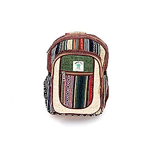 Unique design Hemp Backpack Small Backpack Hippie Backpack Festival Backpack Hiking Backpack 100% Hemp|100 VEGAN| FAIR TRADE | Handmade with Love.