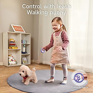 TUMAMA Remote Control Electronic Plush Puppy Dog Toy, Fun Interactive Toys,Walks,Barks,Shake Tail,Dress Up Realistic Stuffed Animal Dog, Gift for Girls Boys Age 3-6 Year Old