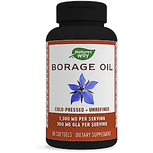 Nature's Way Borage, Cold Pressed Oil 1300mg, 60 Softgels
