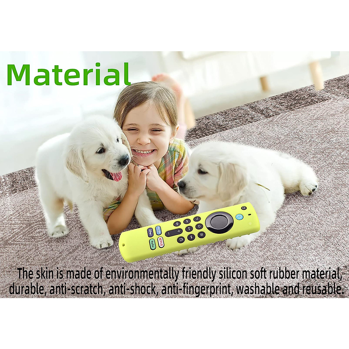 Silicone Remote Cover for Fire TV Stick 4K (2nd Gen) 2023, Fire TV Stick (3rd Gen) 2021,Fire TV Stick 4k&4K Max (2021 Release) Silicone Protective Case with Lanyard(Midnight Blue)