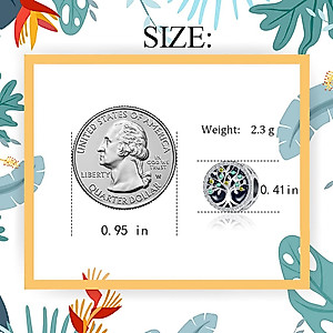 QeenseKc Circle of Life Charm Family is a Circle of Love Cubic Zirconia Bead for Pandora Bracelet