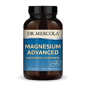 Dr. Mercola Magnesium Advanced, 30 Servings (90 Capsules), Dietary Supplement, Magnesium L-Threonate, Non-GMO